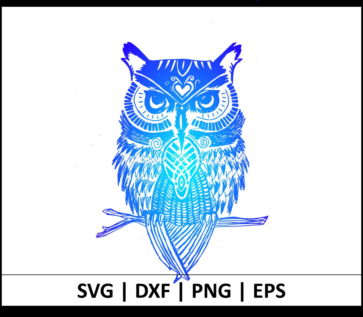 Colorful Owl SVG Eps DXF PNG Digital File With Commercial - Etsy