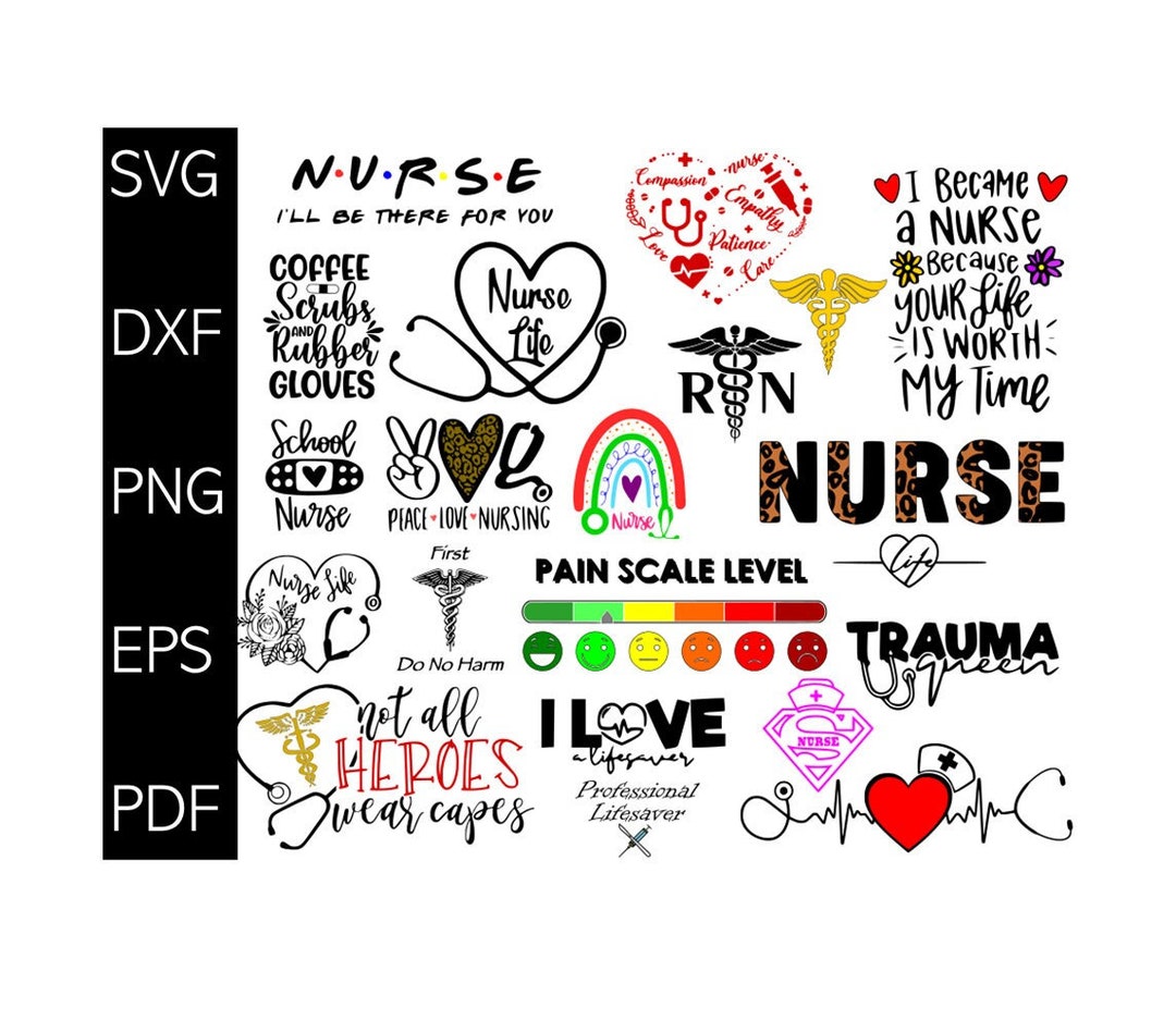 Nurse SVG Bundle Nurse Life Svg Trauma Queen Svg Friends Svg Hospital ...