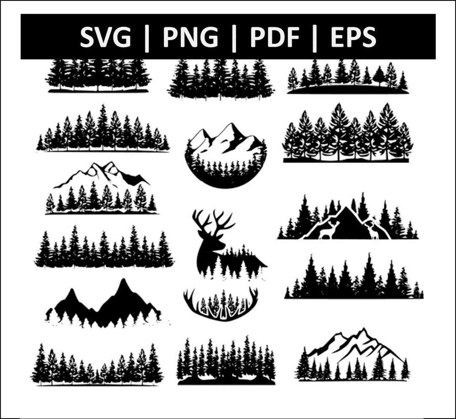 Nature Scenes SVG Bundle Wildflowers Svg Nature Svg - Etsy