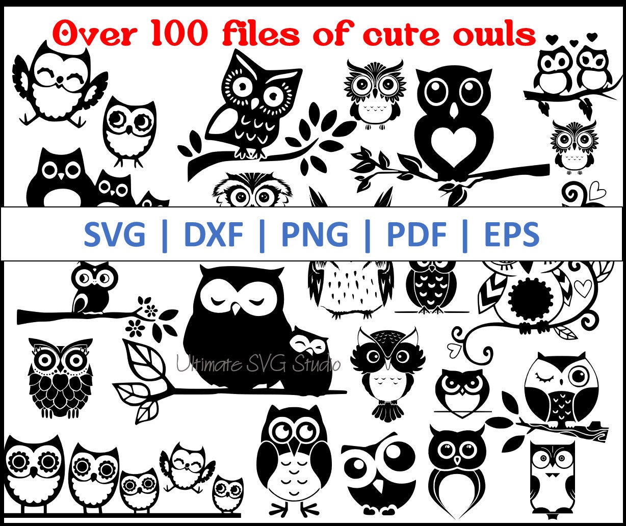 Cute Owl SVG Bundle Pack Owls Svg Bulk Svg SVG Eps DXF - Etsy Australia