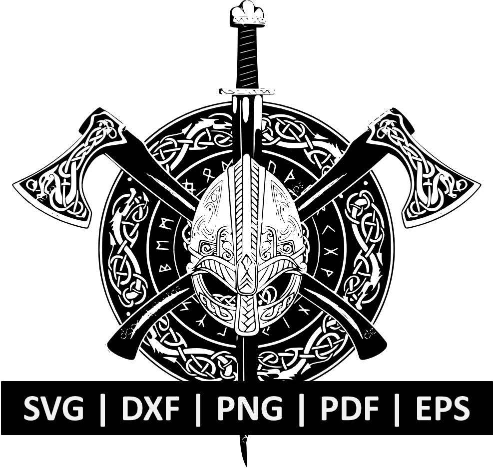 Shield Svg Viking Svg Axe Svg Barbarian Svg Horns Svg - Etsy
