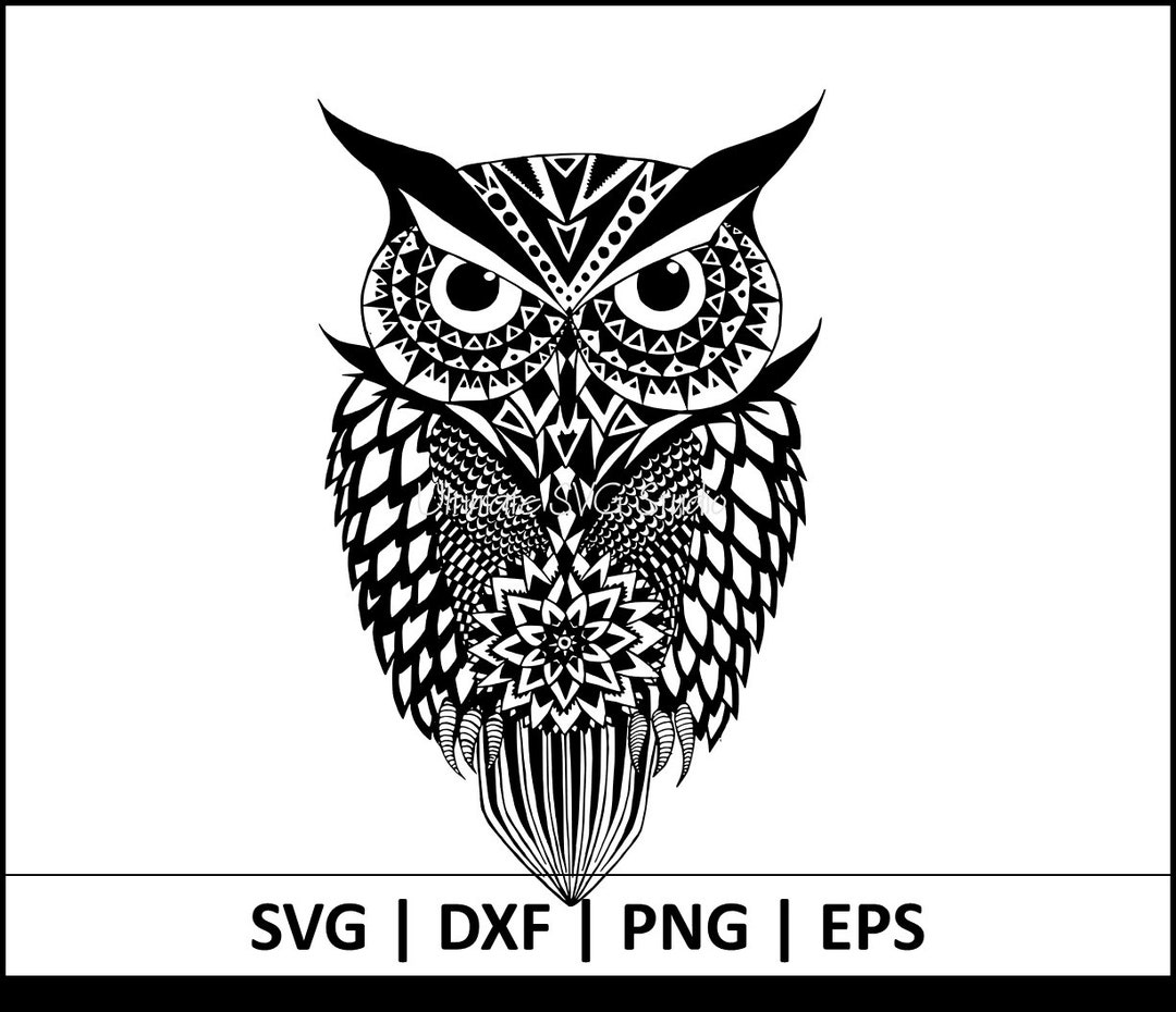 Owl SVG Eps DXF PNG Digital File With Commercial License - Etsy