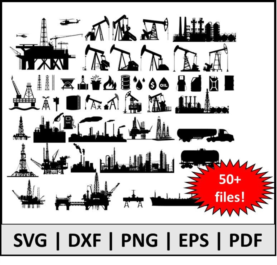 Oil Bundle Pack Oil Rig Svg Gas Pump Svg Energy Svg - Etsy