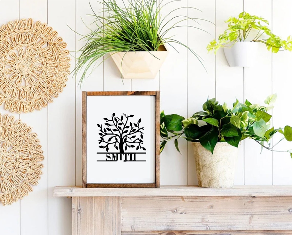 Family Tree SVG Split Monogram Svg Tree of Life Svg - Etsy