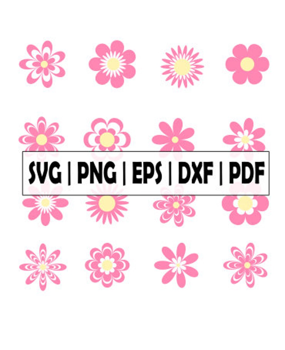 Daisy Print SVG Flower Pattern Svg Floral Print Svg - Etsy Canada
