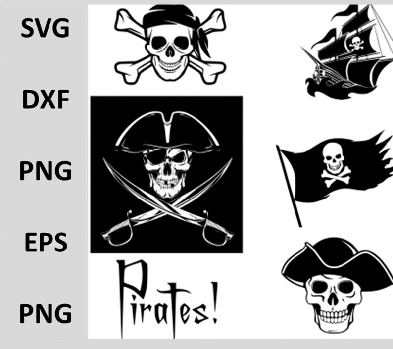 Pirate Svg Bundle Pirate Svg Jack Sparrow Svg Skull and - Etsy