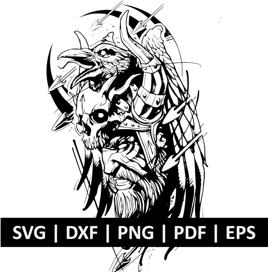 Viking Svg Viking Tattoo Barbarian Svg Horns Svg Odin Svg Norse God Svg ...