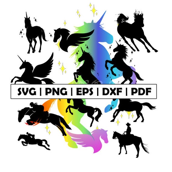Unicorn Svg Bundle Pegasus Svg Bundle Rainbow Unicorn Svg - Etsy