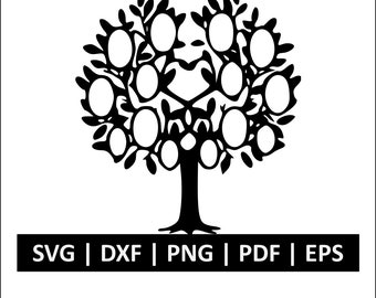 14 Member Family Tree Svg - Etsy