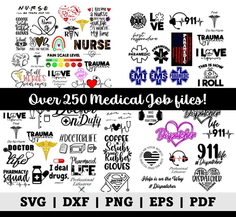 Medical SVG Bundle Nurse Svg Doctor Svg Paramedic Svg - Etsy