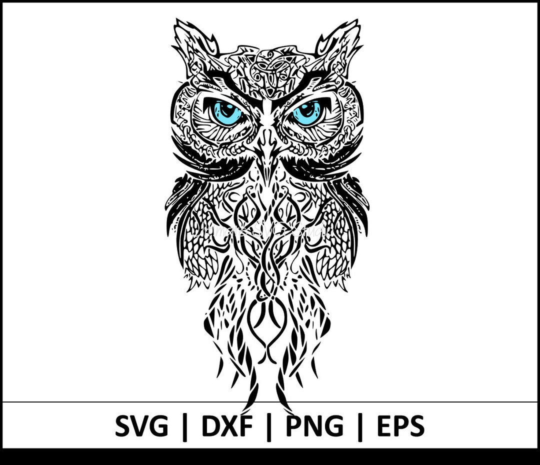 Pretty Owl SVG Eps DXF PNG Digital File With Commercial License - Etsy