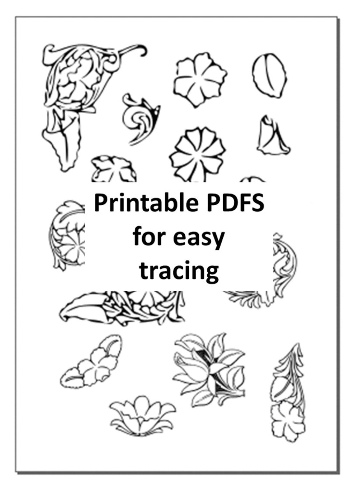 Sheridan Style Forms for Tooling Leather Tooling Patterns - Etsy