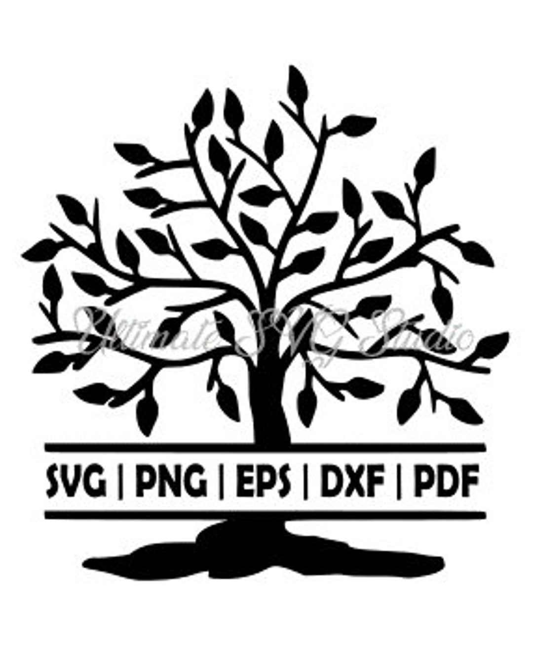 Family Tree SVG Split Monogram Svg Tree of Life Svg Digital Svg Eps Dxf ...