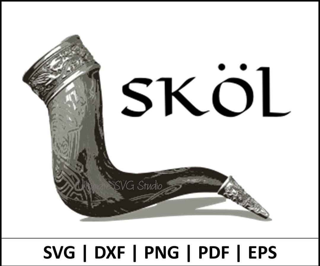 Skol SVG Beer Mug Svg Viking Svg Odin Svg Norse Svg Drinking Horn SVG ...