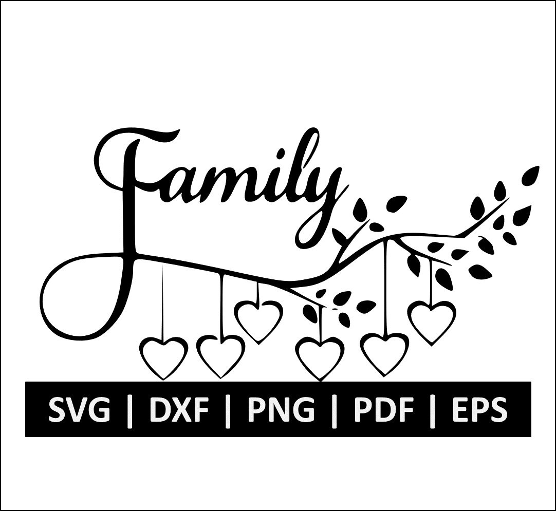 Family Tree SVG Heart Branch Svg Cute Family Svg - Etsy