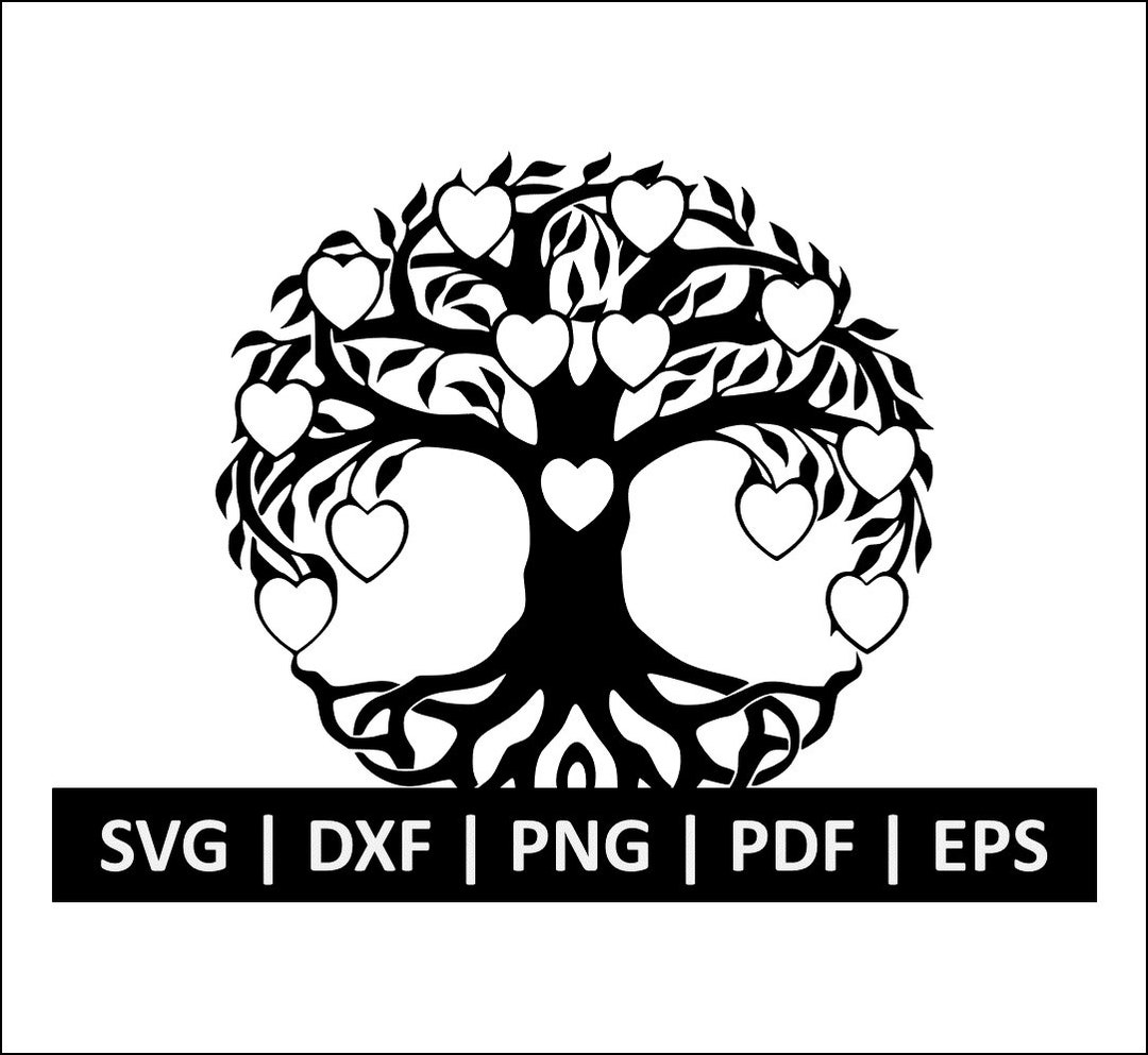 Family Tree SVG 13 Member Tree Svg Tree of Life Svg Monogram Tree ...