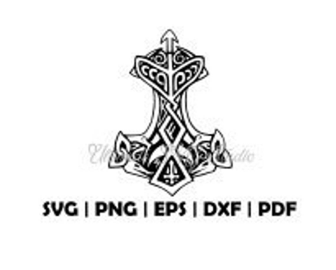 Mjolnir Svg Viking Svg Thor Svg Hammer Svg Odin Svg - Etsy