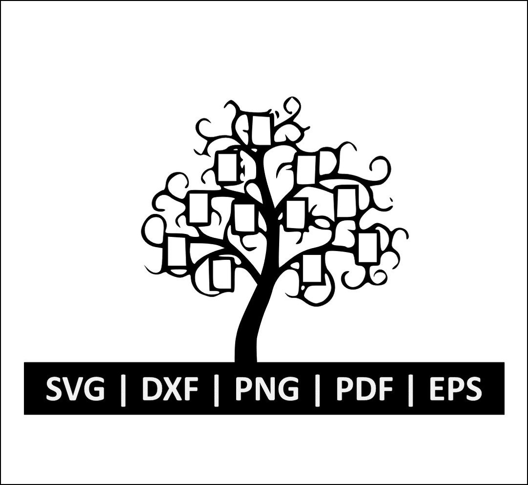 Family Tree SVG 11 Member Tree Svg Tree of Life Svg Monogram Tree ...
