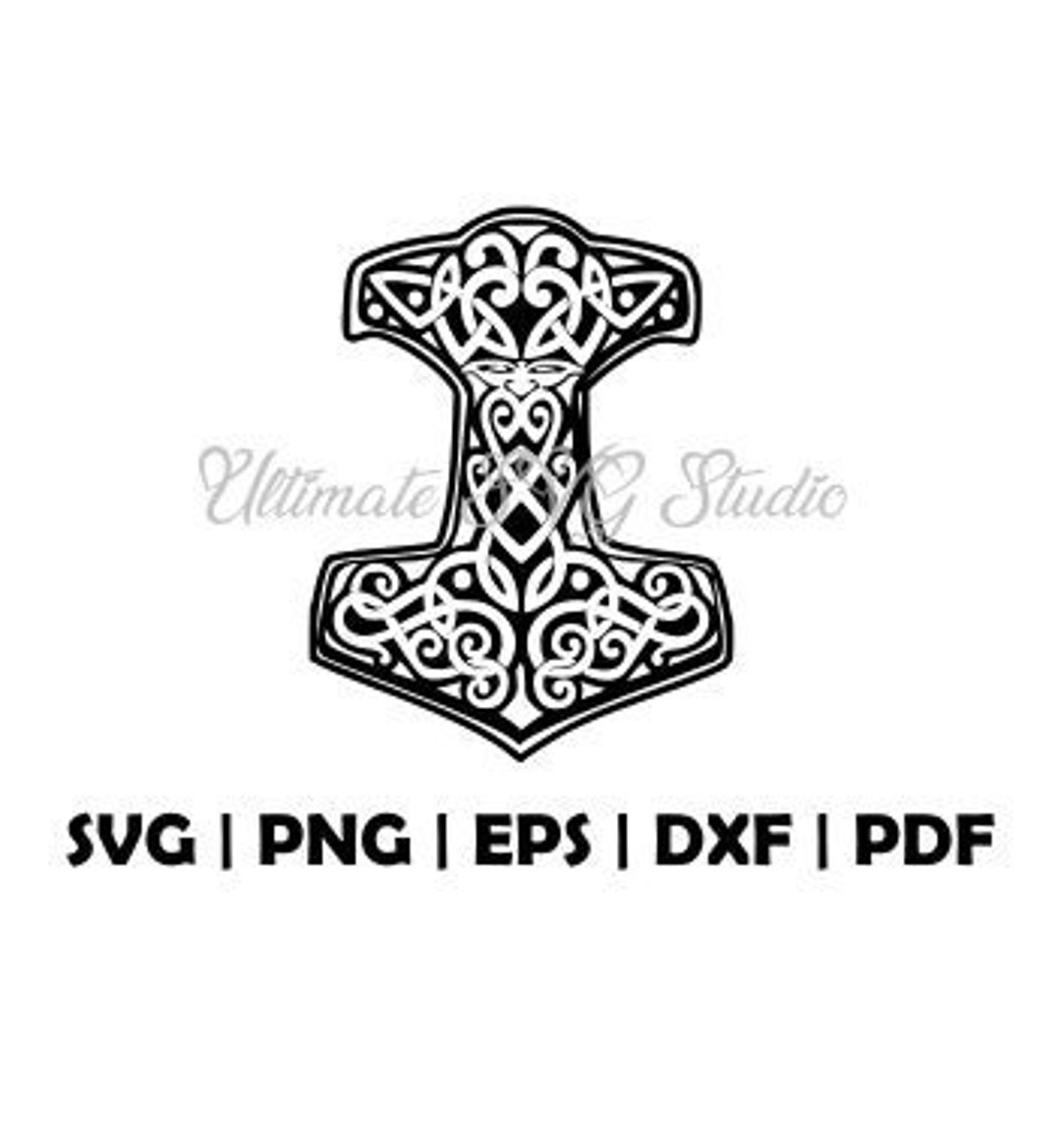 Mjolnir Svg Viking Svg Thor Svg Hammer Svg Odin Svg - Etsy