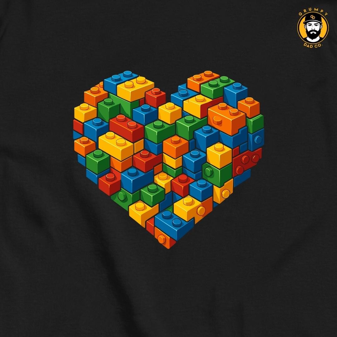 Building Block Heart Shirt, Lego Valentine Shirt, Cute Kids Valentine ...