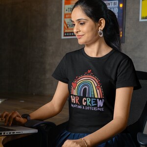 HR Crew Making A Difference Shirt, Funny Human Resources Office Tshirt ...