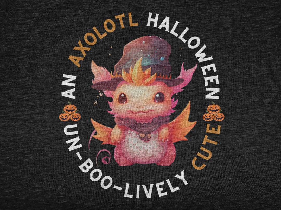 Axolotl Halloween Costume, Spooky Halloween Mexican Walking Fish Shirt ...