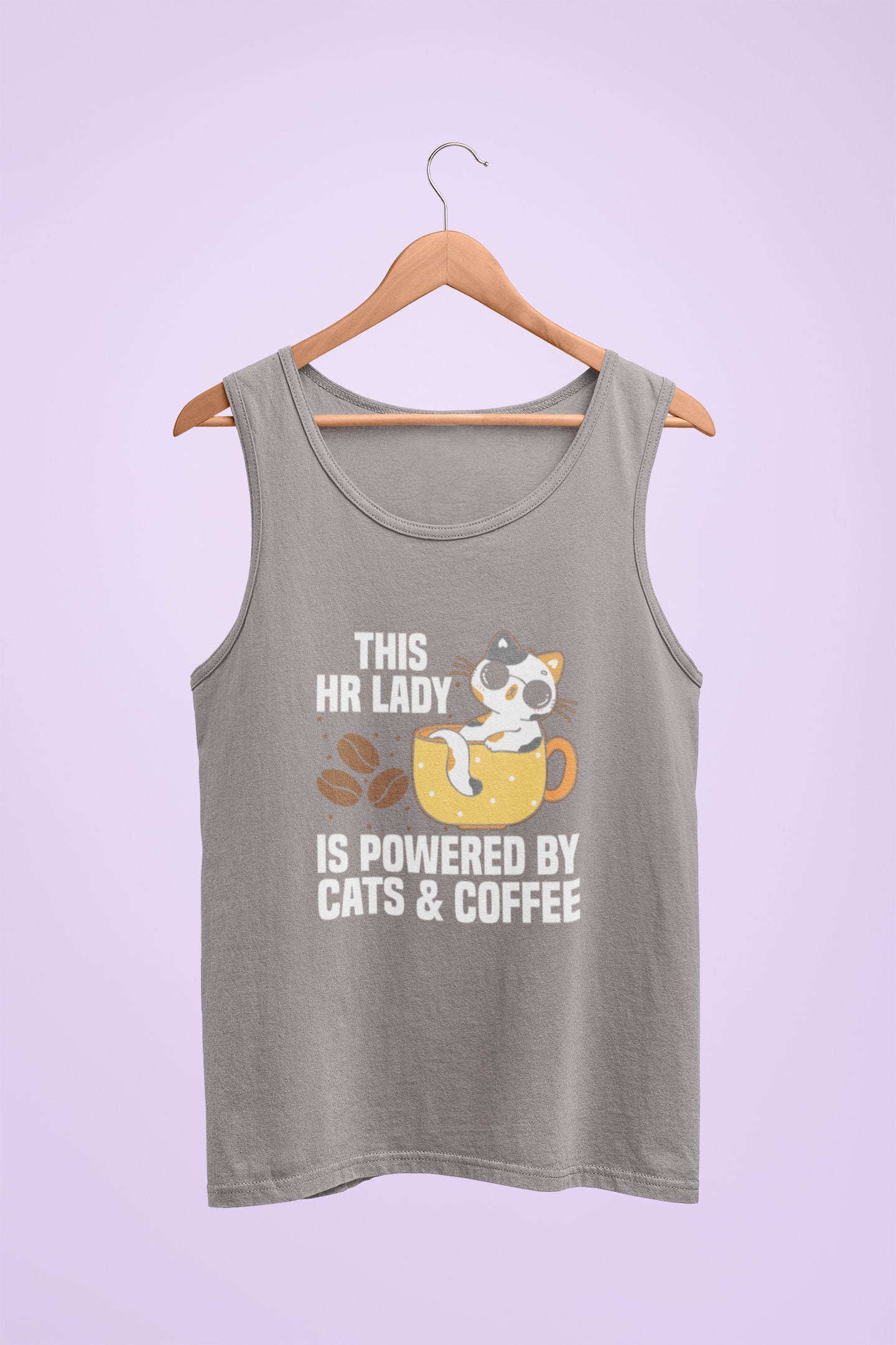 This HR Lady is Powered by Cats and Coffee Shirt, Funny Human Resources ...
