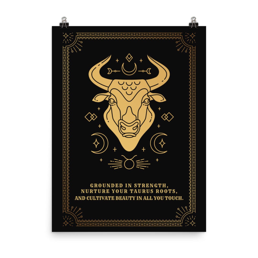 Taurus Zodiac Inspirations - Digital File (1330x1762) - Astrology Wall ...