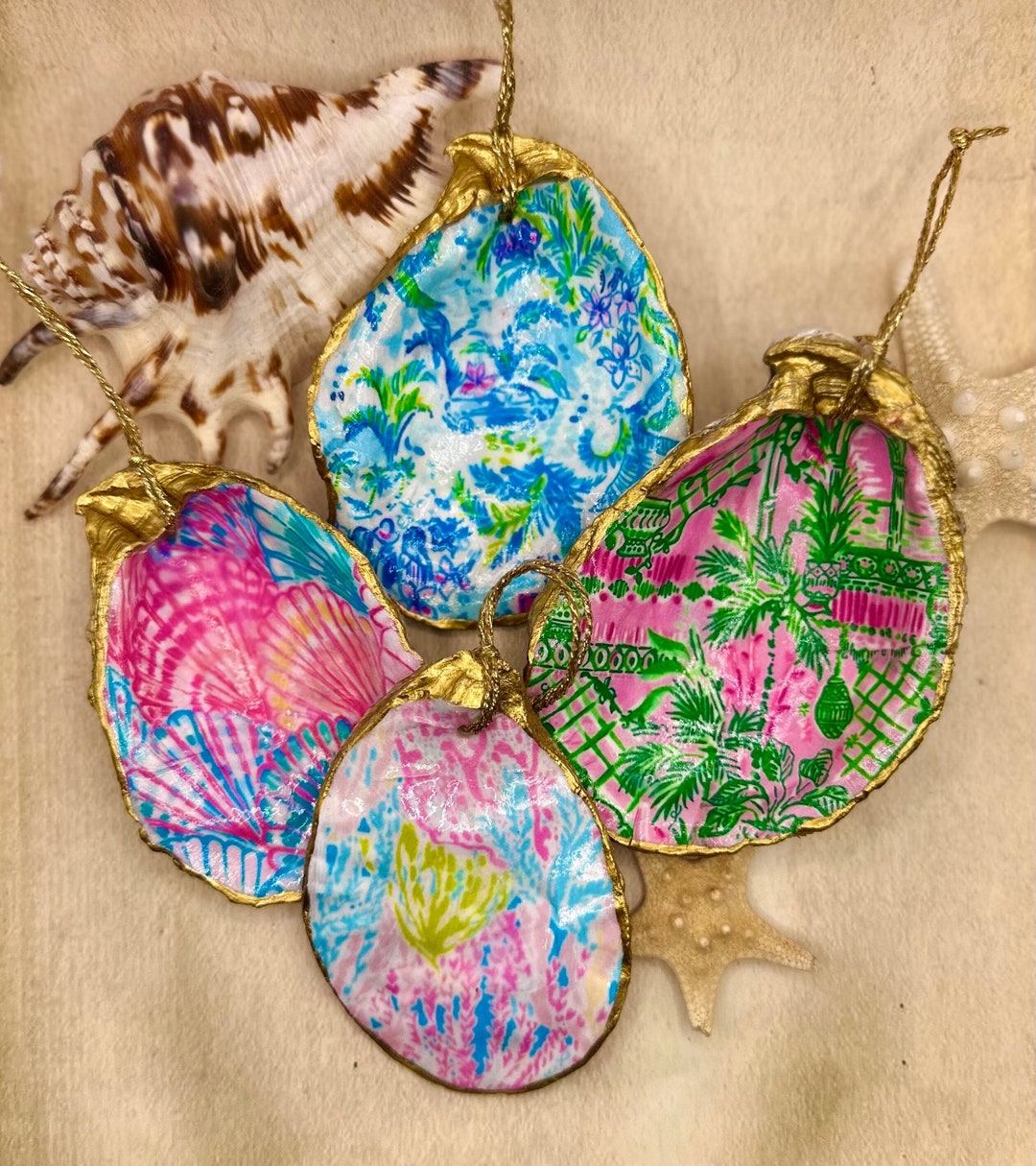 Lilly Inspired Oyster and Clam Shell Ornaments - Etsy