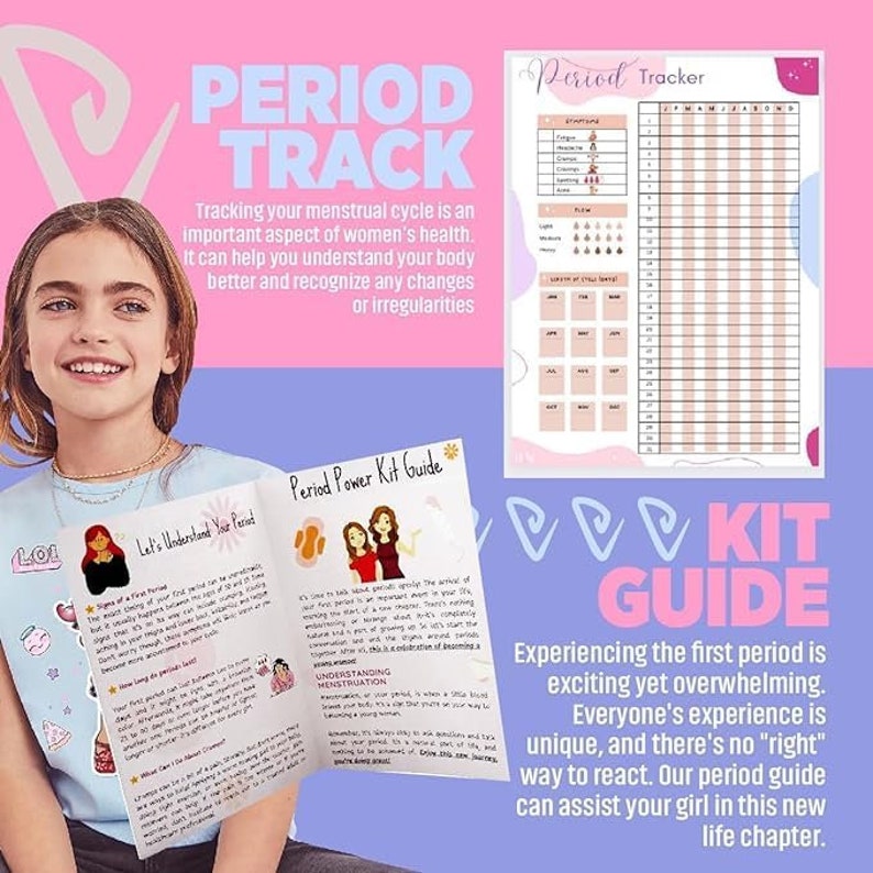 First Period Kit for Girls 10-12 Celebration Kit for School Tween ...