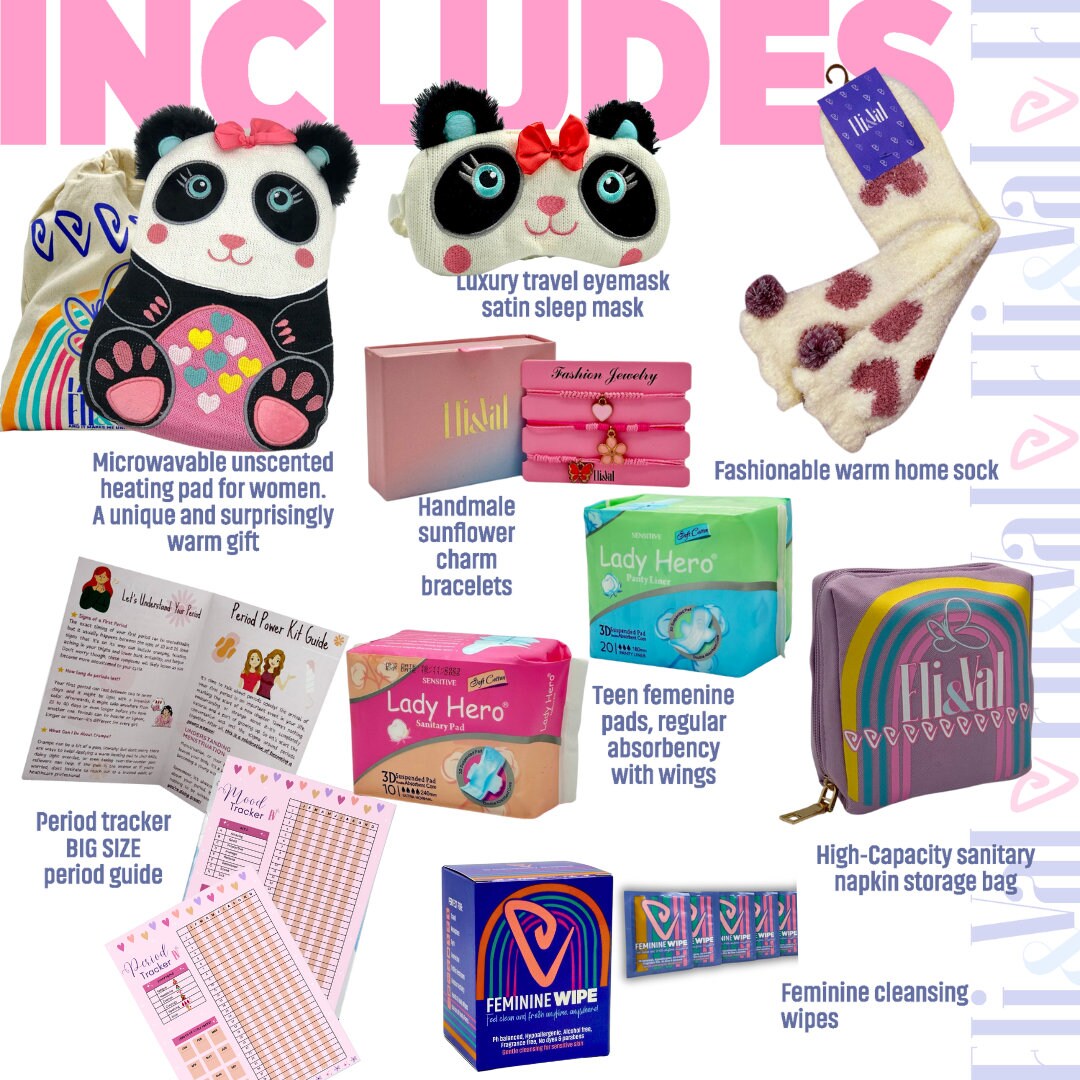 First Period Kit for Girls 10-12 Celebration Starter Kit for School ...