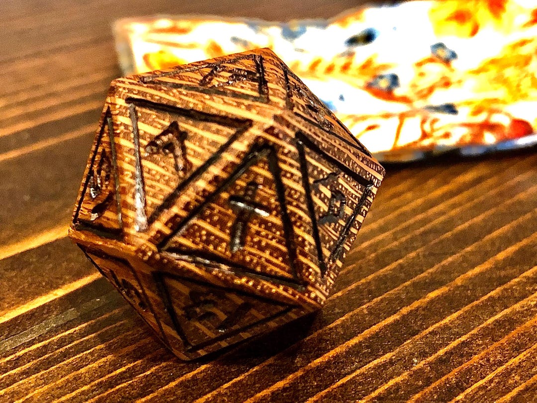 Resurrection Themed WOODEN D20 - Leopard Wood - Etsy