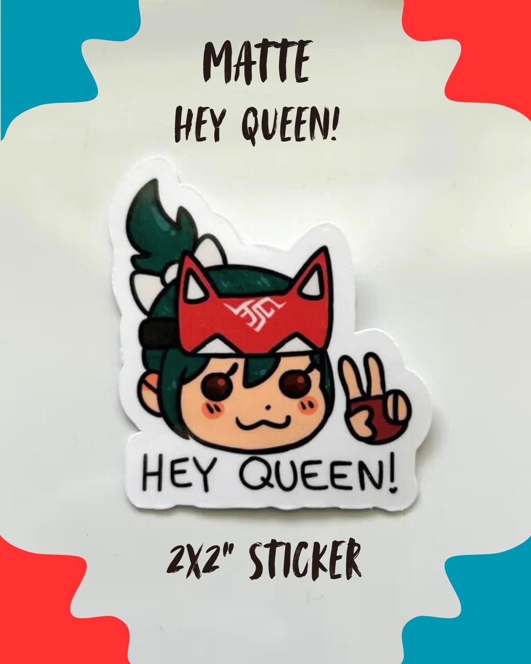 Kiriko Hey Queen 2x2" Waterproof Sticker - Etsy