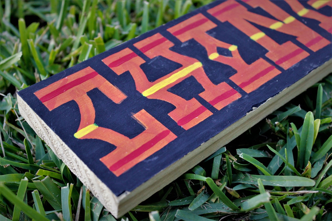 Chingon Hand Painted Sign Calligraphy Style on Wood - Etsy