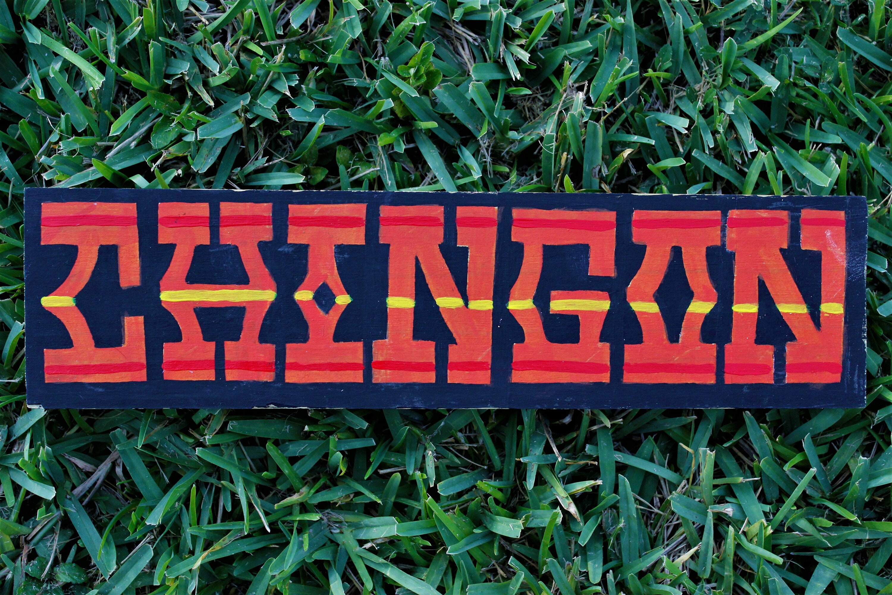 Chingon Hand Painted Sign Calligraphy Style on Wood - Etsy