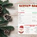 Secret Santa Questionnaire Template, Editable Secret Santa Preferences ...