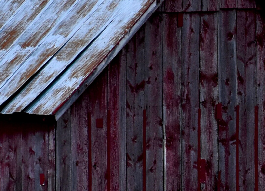 Red Barn Closeup - Wall Art Digital Download Rustic - Etsy
