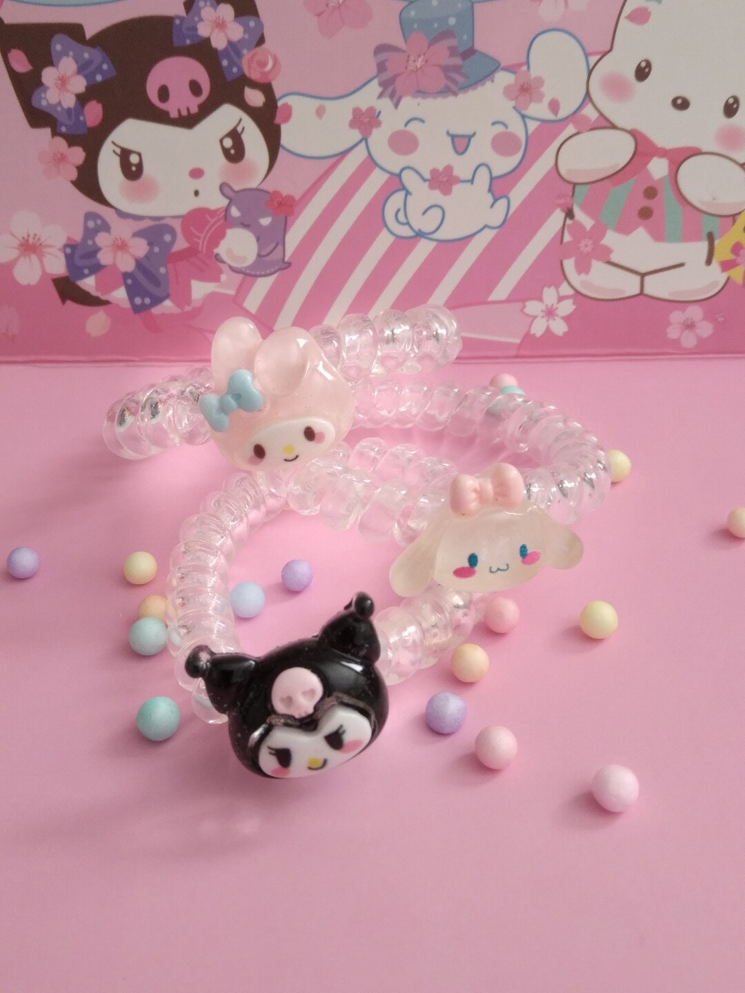 Sanrio Hair Tie Scrunchie/my Melody Scrunchie/kuromi Scrunchie ...