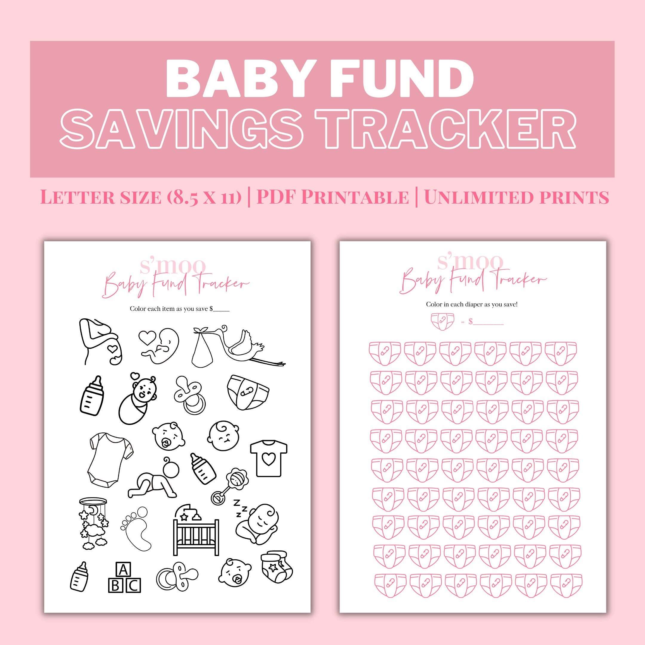 Baby Fund Savings Tracker | Fun Finance Saving Game Printable PDF ...