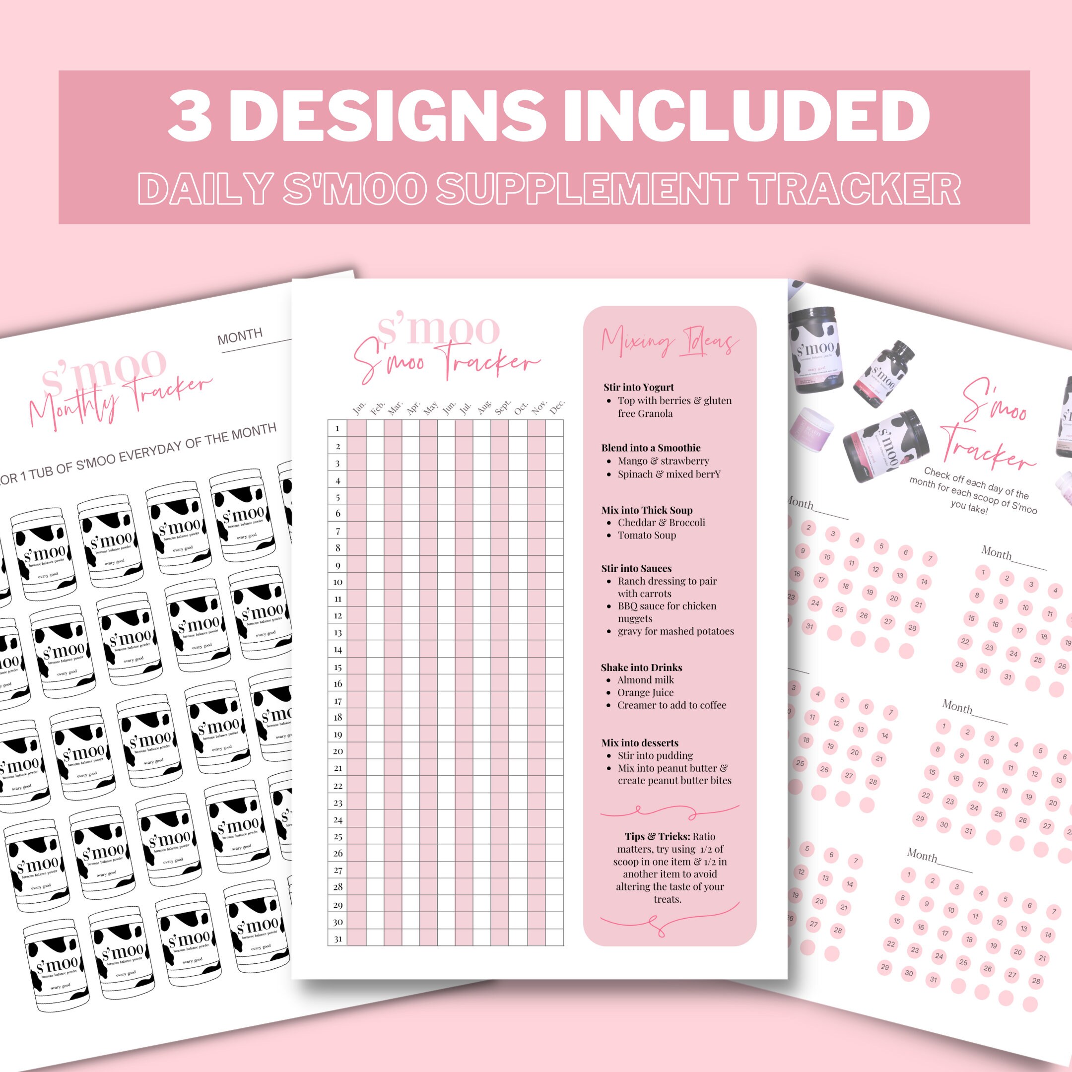 Printable Supplement Tracker Smoo Ovary Good | Natural Hormone Balance ...