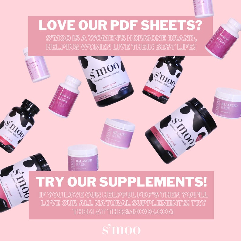 Printable PCOS Medication Supplement Tracker | Log Journal Planner ...