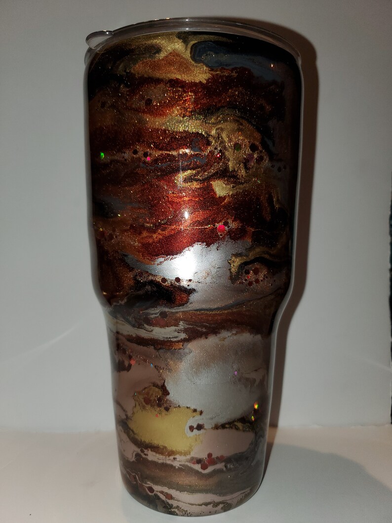 30 Oz Custom Tumbler Epoxy Resin Cup With Cover & Straw - Etsy