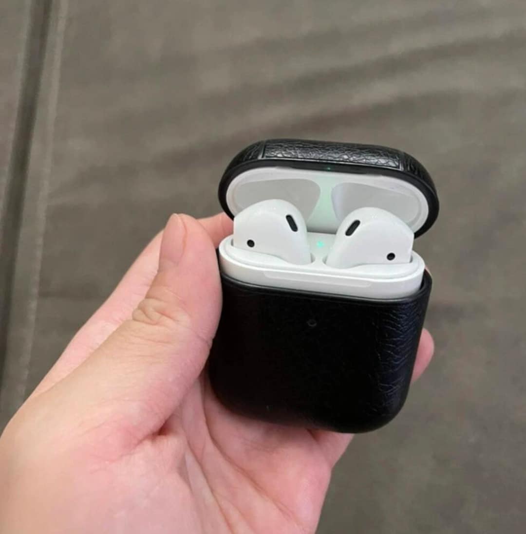 AirPod Case, Airpods 2nd Generation Case Cover, PU Leather Airpods Case ...