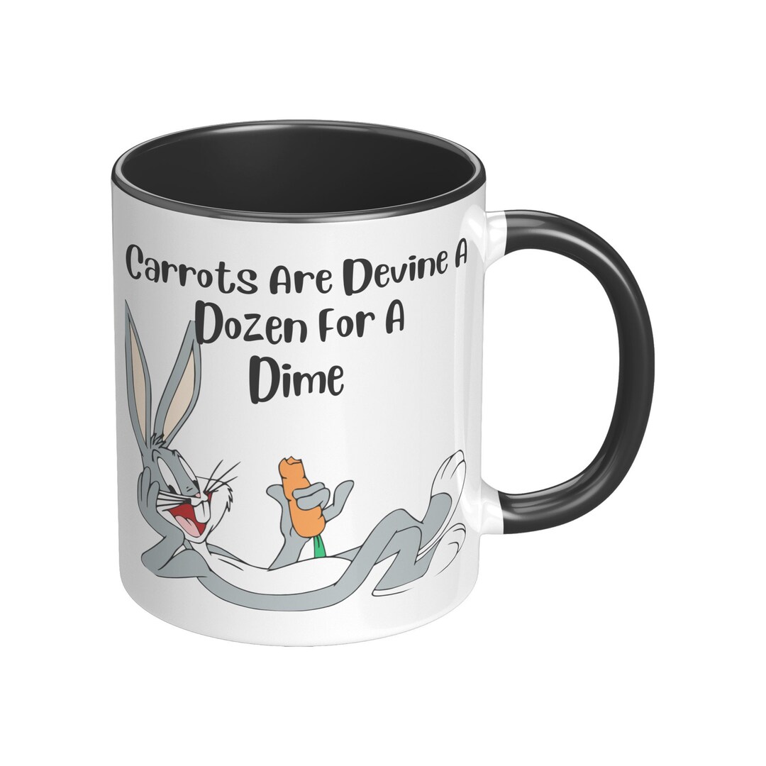 Bugs Bunny Mug Retro Bugs Bunny Coffee Mug Looney Tunes Etsy