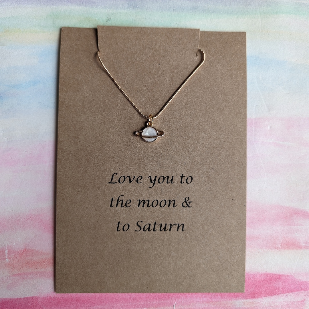 Saturn Necklace,planet Necklace, Love You to the Moon Necklace,taylor ...