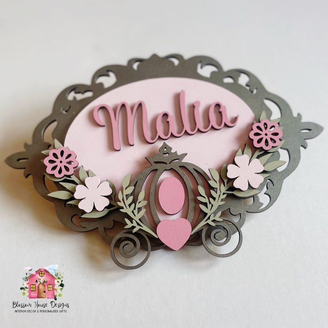 Princess Sign, Princess Door Sign, Princess Carriage Sign, Princess ...