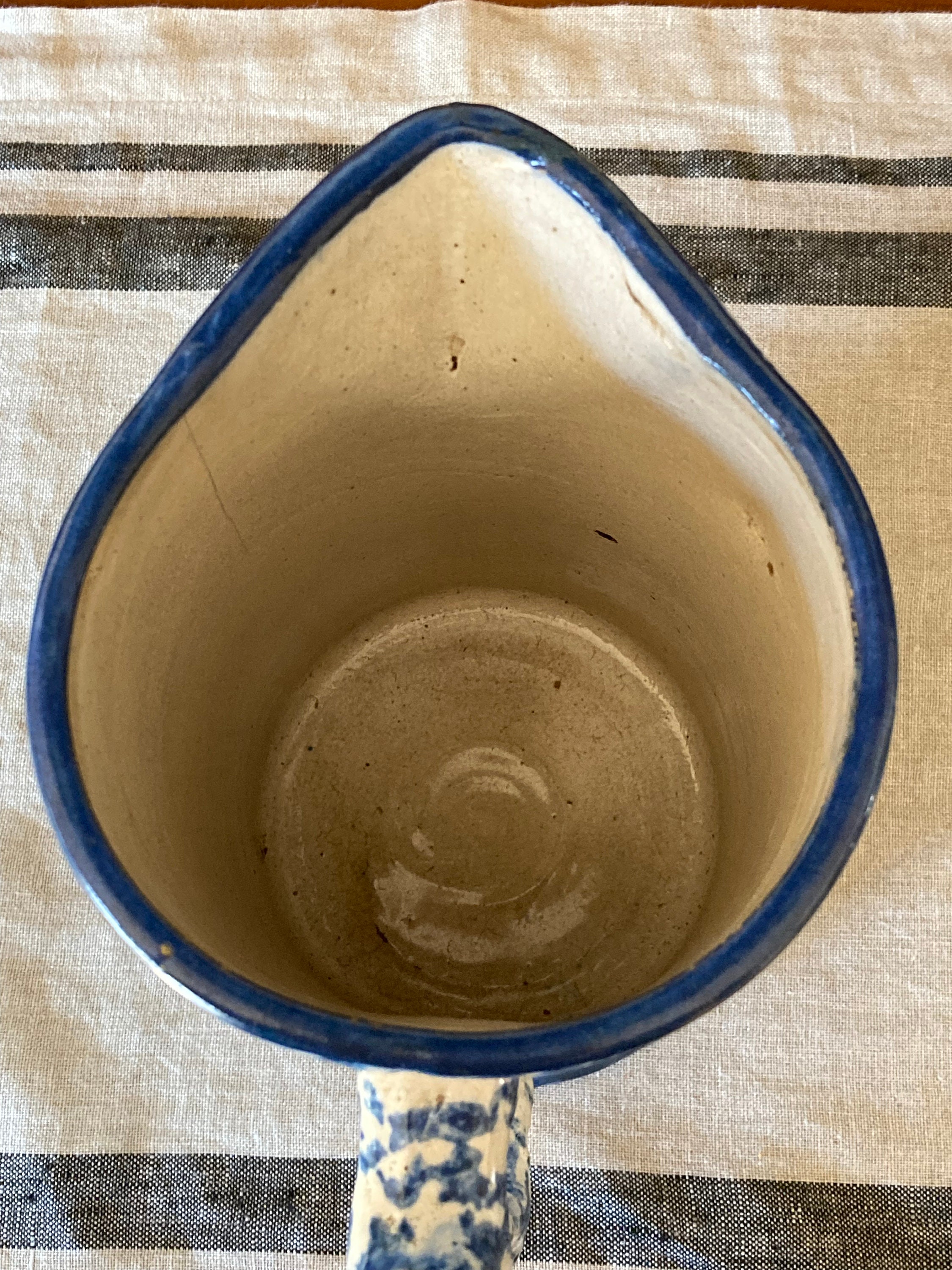 Antique Spongeware Pitcher - Etsy