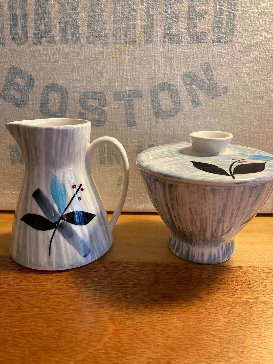 Mid Century Modern Sugar & Creamer - Etsy