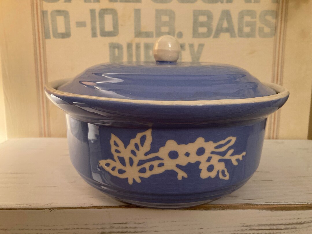 Harker Pottery Cameo Ware Covered Dish - Etsy