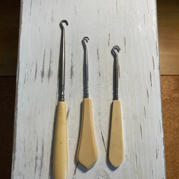 Antique French Button Hook - Etsy UK